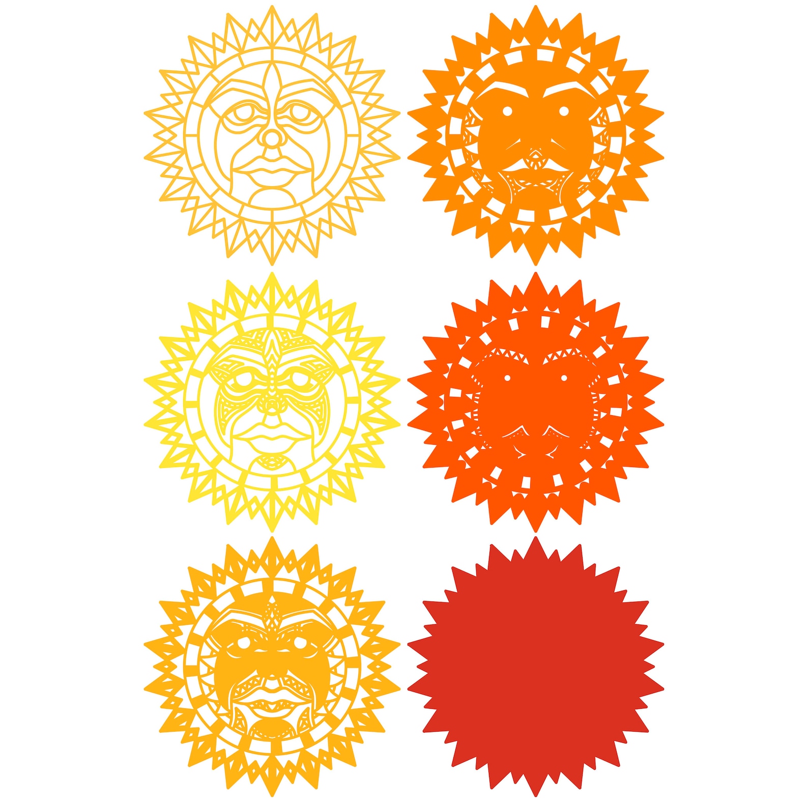 Sun Multilayer SVG/ Sun Cut File/ 3D Layer/ Plywood Cutting/ - Etsy