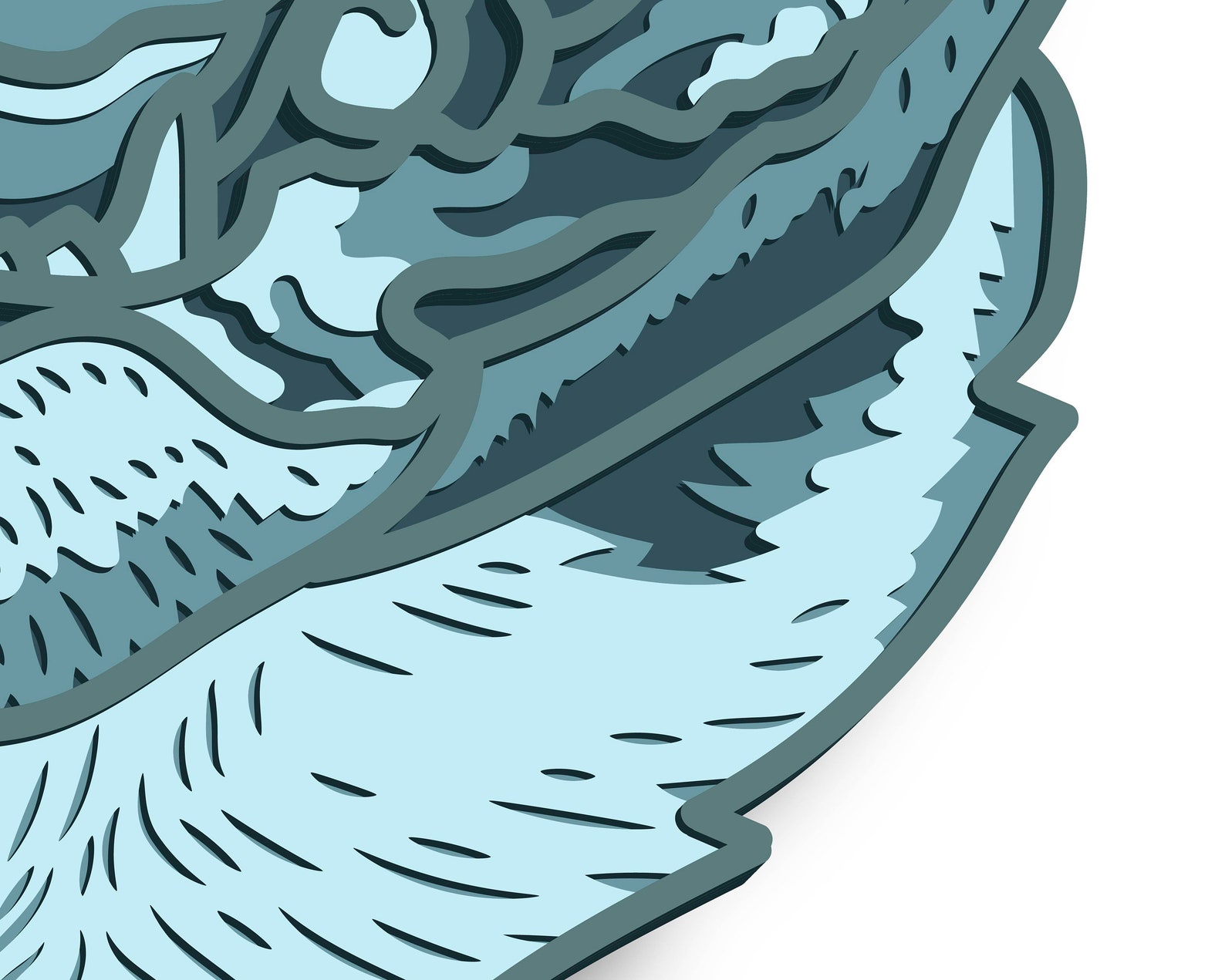 Staffordshire Bull Terrier Multilayer SVG. Laser Cut File. Layer ...