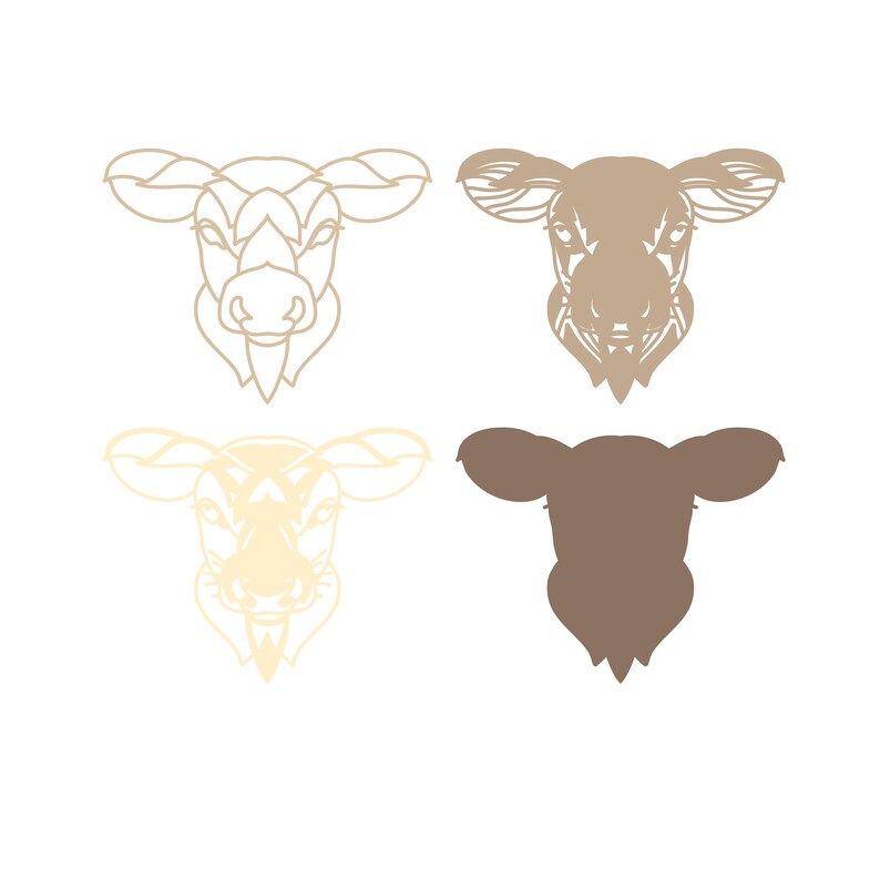 Cow Multilayer SVG/ Cow Cut File/ 3D Layer/ Plywood Cutting/ - Etsy