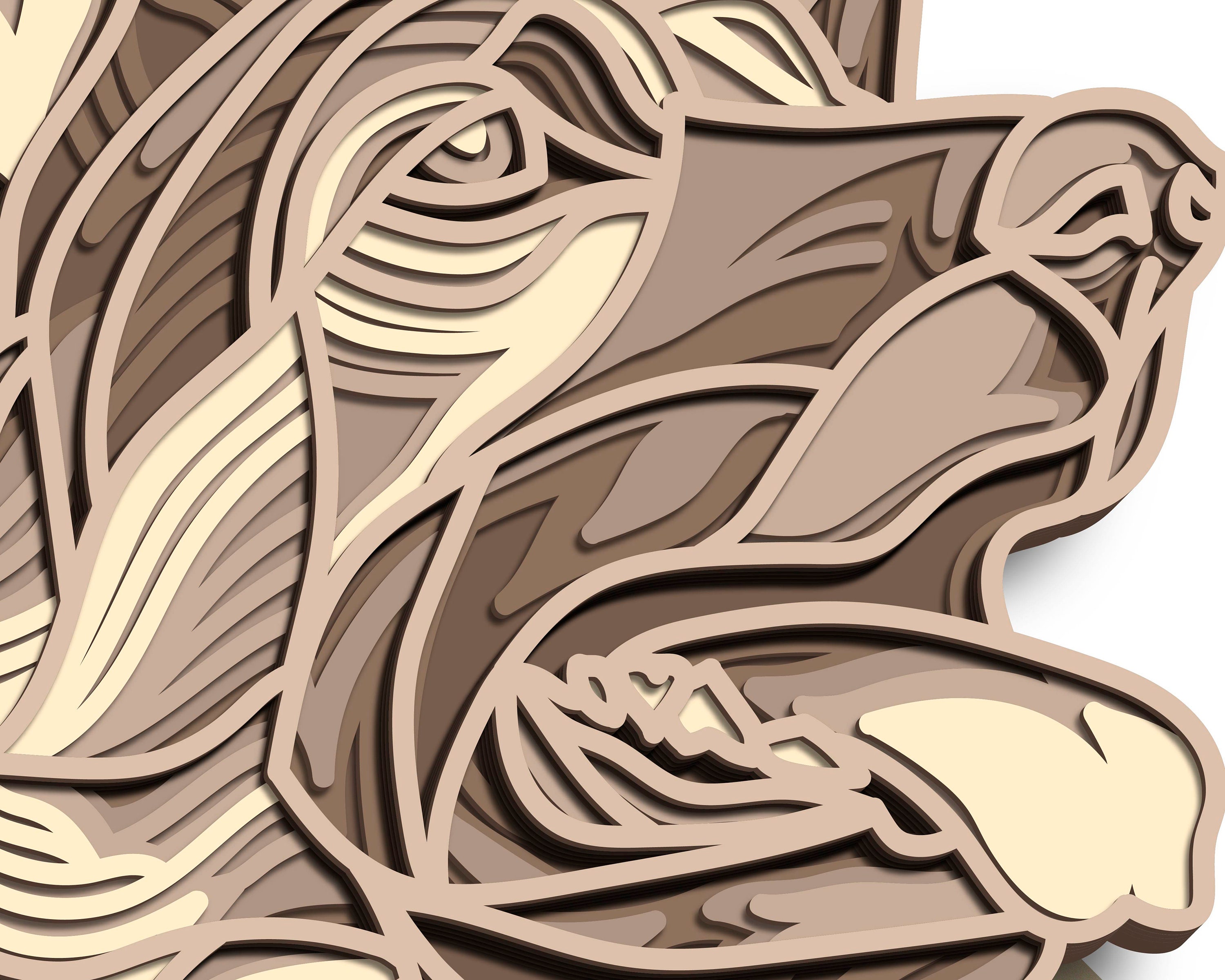 Dog Bundle Multilayer Svg/ Dog Bundle Laser Cut File/ 3D Layer/ Plywood ...