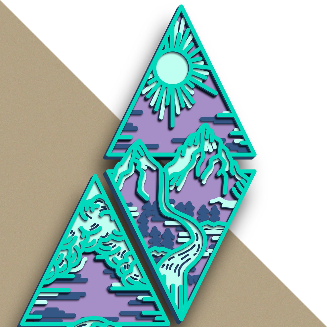 Nature Multilayer SVG/ Nature Cut File/ 3D Layer/ Plywood - Etsy