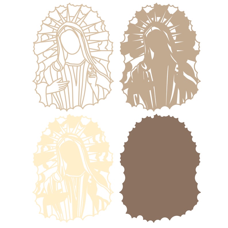Virgin Mary Multilayer SVG/ Virgin Mary Cut File/ 3D Layer/ | Etsy