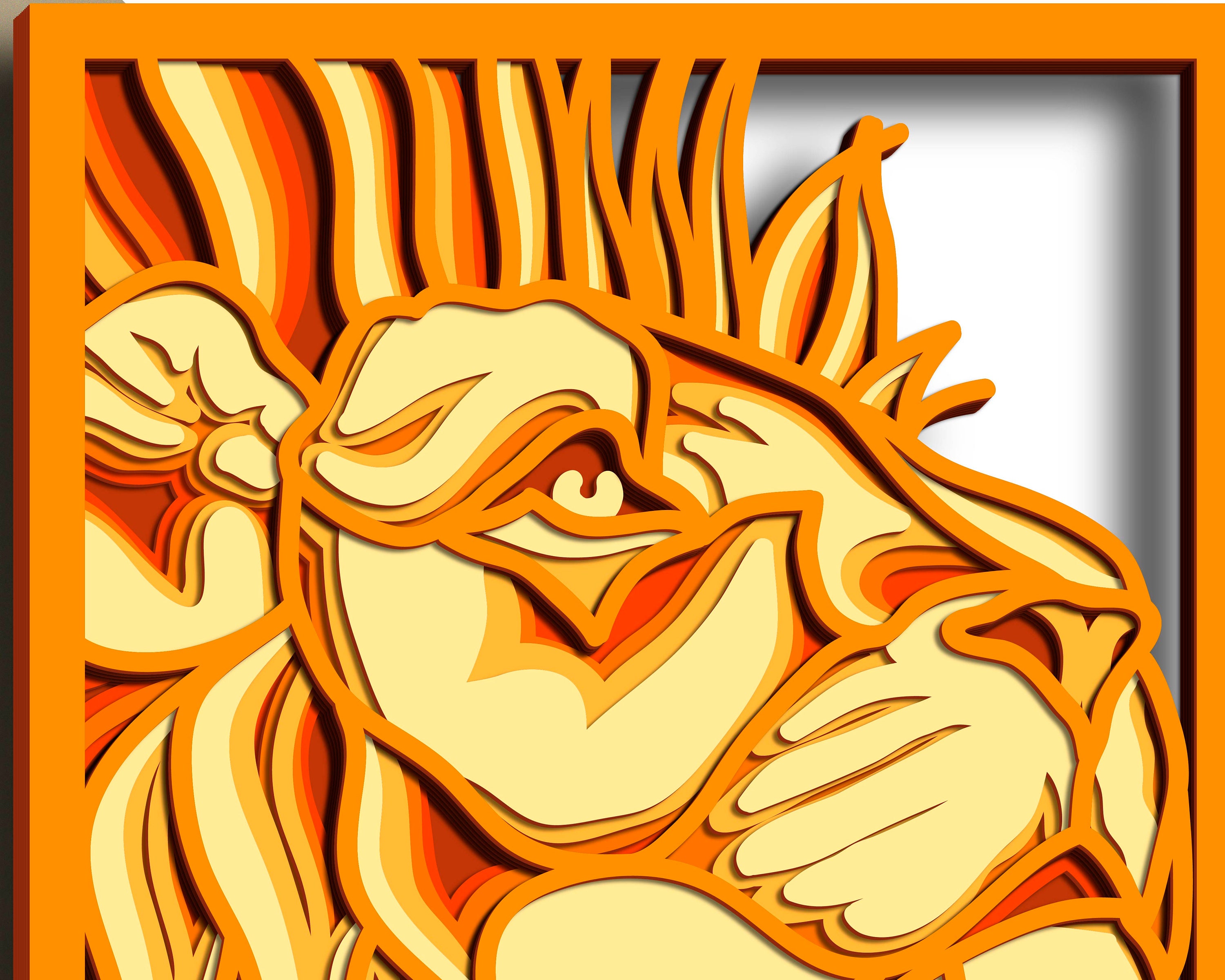 Lion Multilayer SVG/ Lion Cut File/ 3D Layer/ Plywood Cutting/ Paper ...