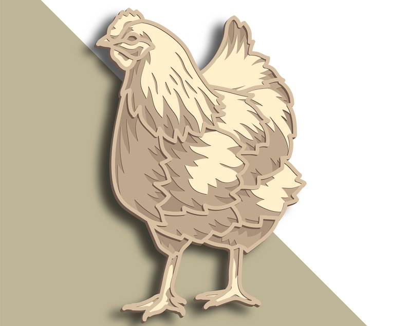 Chicken Multilayer SVG/ Chicken Cut File/ 3D Layer/ Plywood - Etsy
