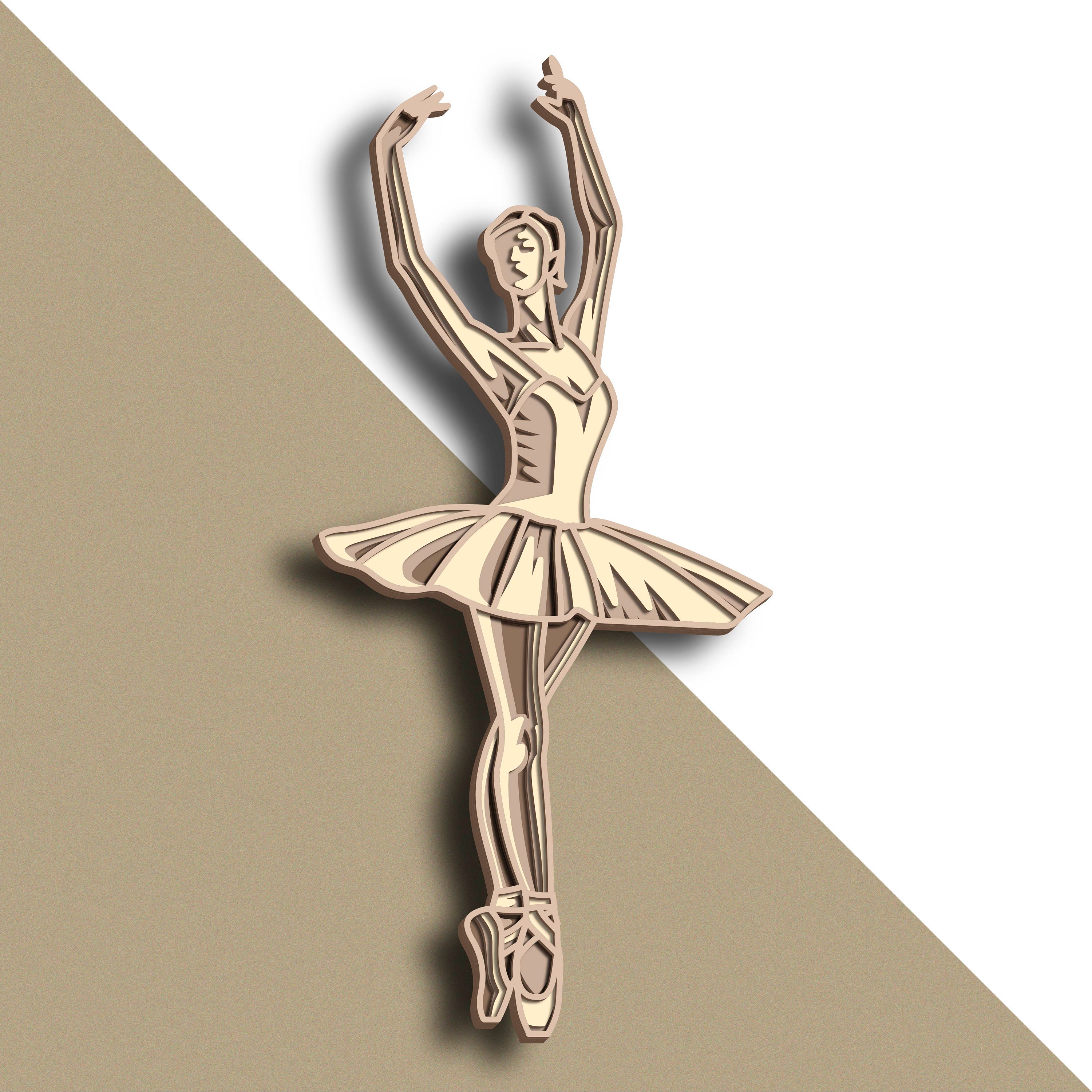 Ballet Multilayer SVG. Laser Cut File. Layer Construction. Plywood ...