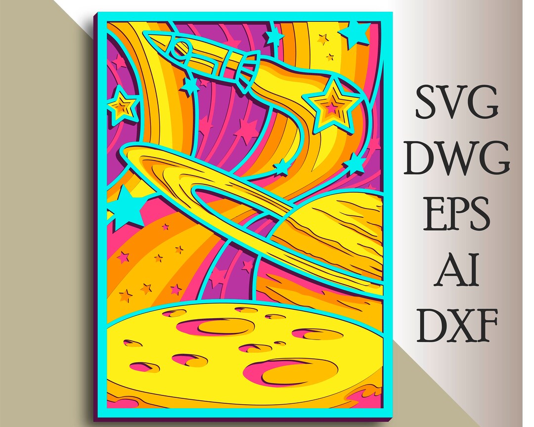 Space Multilayer SVG/ Space Cut File/ 3D Layer/ Plywood - Etsy