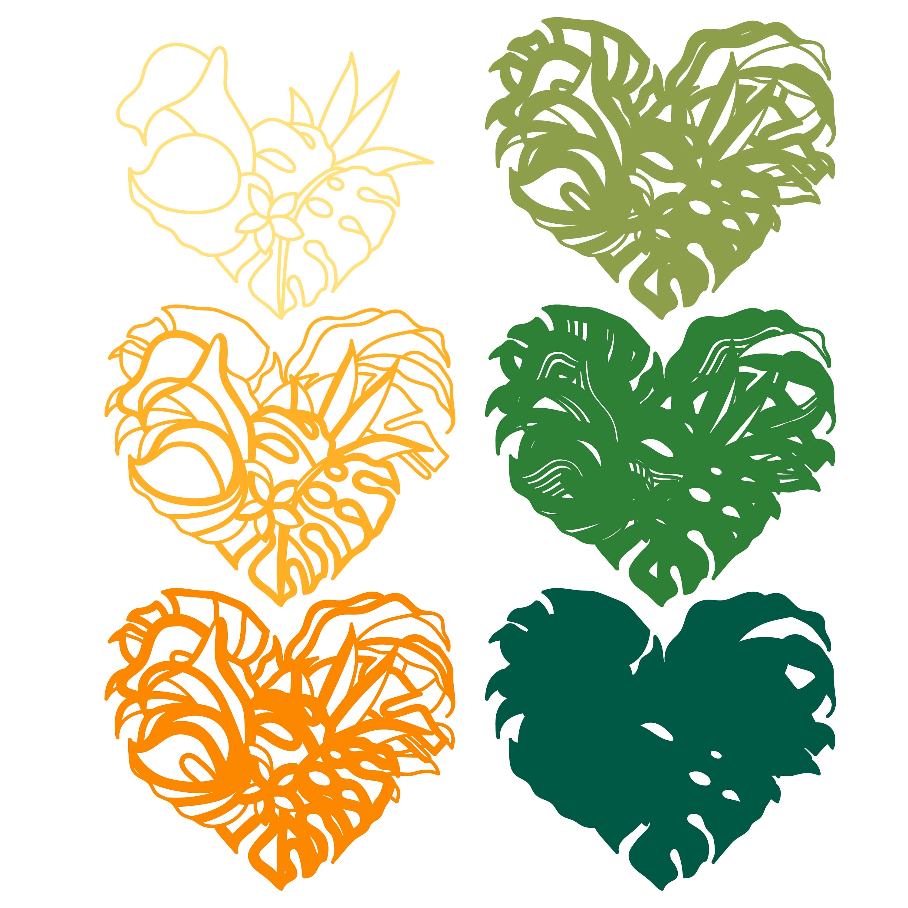 Plants multilayer SVG/ Plants cut file/ 3D layer/ Plywood | Etsy