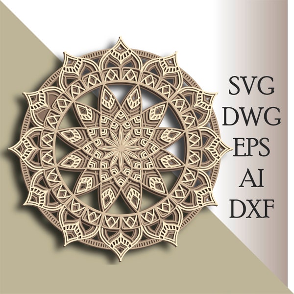 Layered Mandala File - Etsy