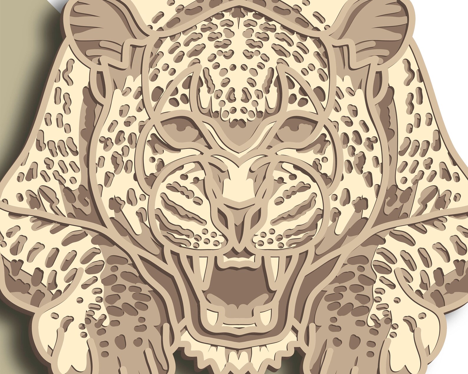 Leopard Multilayer SVG/ Leopard Cut File/ 3D Layer/ Plywood | Etsy