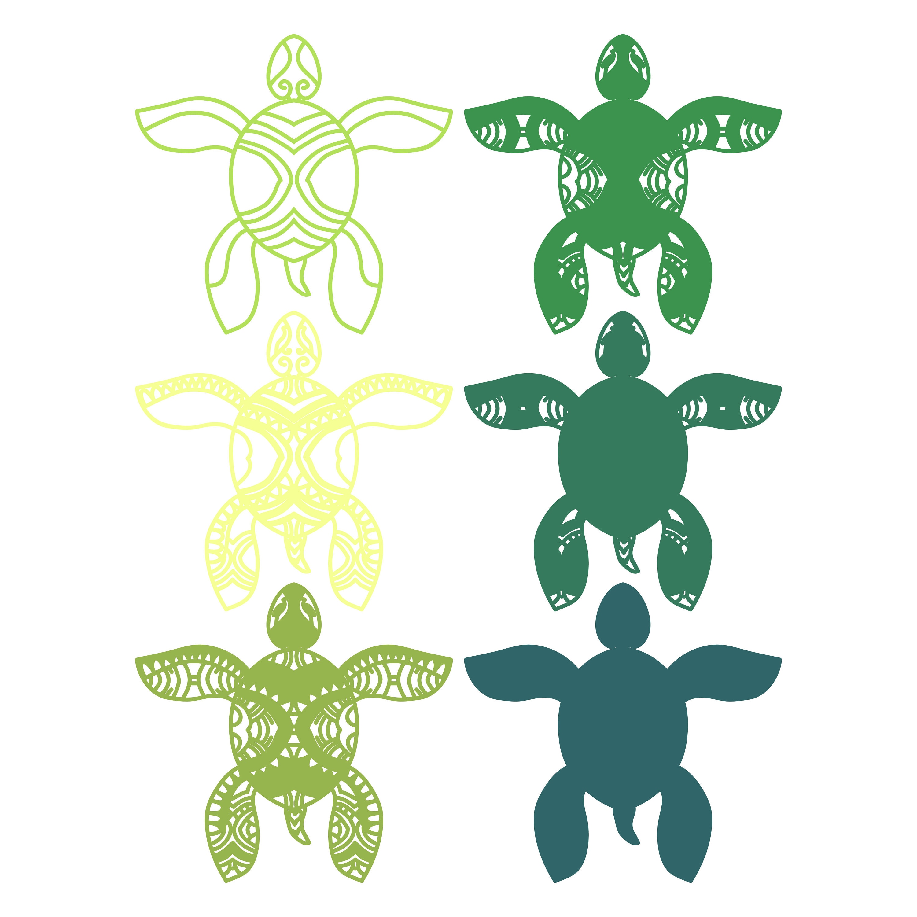 Turtle Multilayer SVG/ Turtle Cut File/ 3D Layer/ Plywood - Etsy