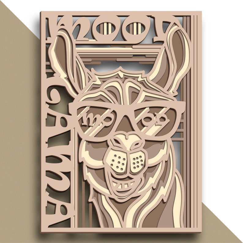Lama Multilayer SVG/ Lama Cut File/ 3D Layer/ Plywood Cutting/ - Etsy