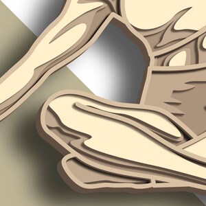 Yoga Multilayer SVG/ Yoga Cut File/ 3D Layer/ Plywood Cutting/ Paper ...