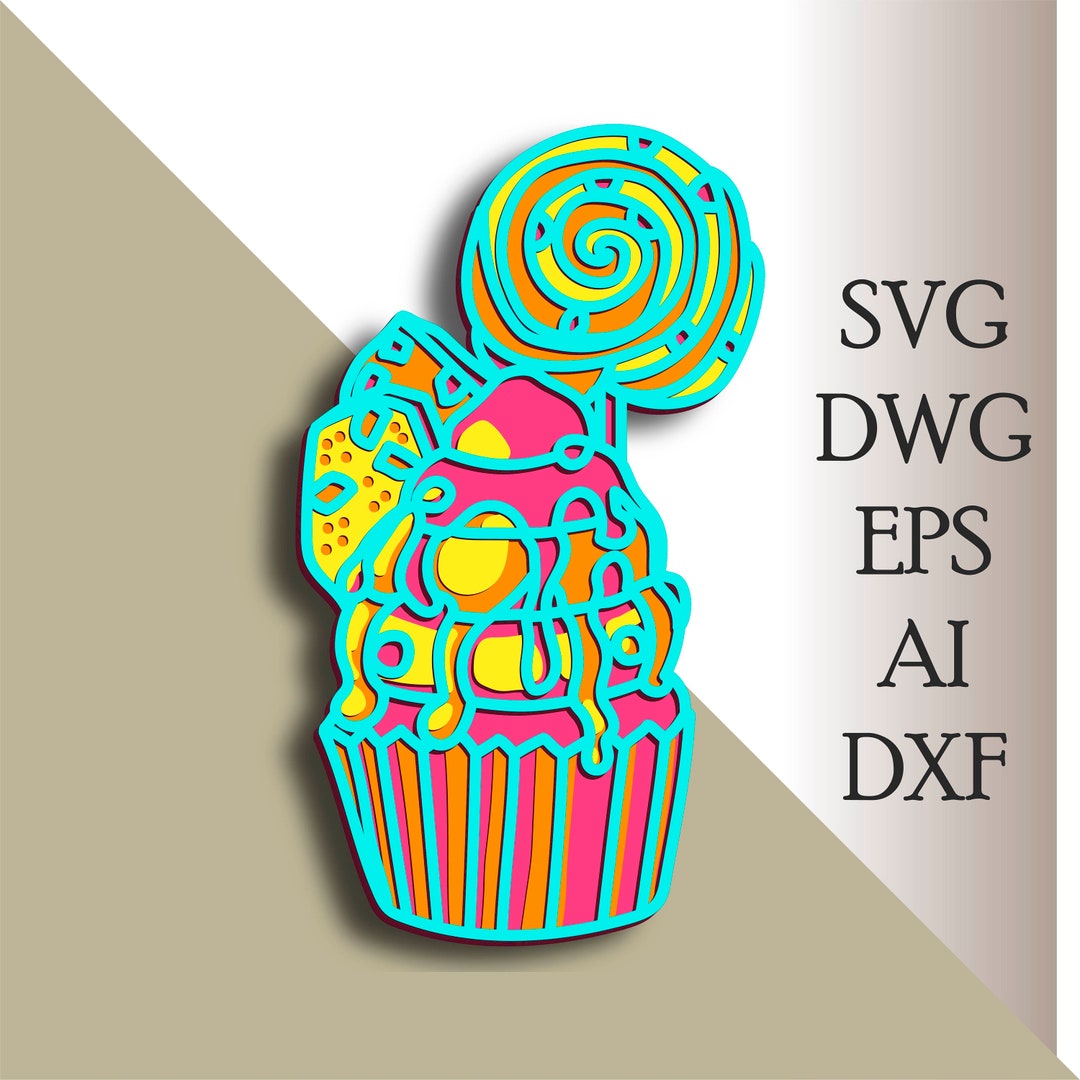 Cake Multilayer SVG/ Cake Cut File/ 3D Layer/ Plywood Cutting/ Paper ...