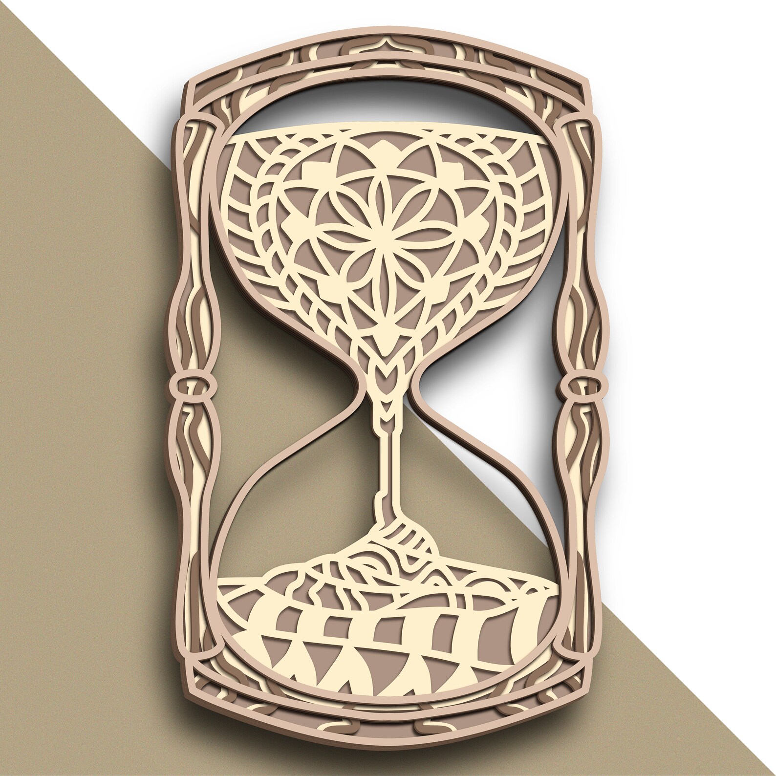 Hourglass Multilayer SVG/ Hourglass Cut File/ 3D Layer/ - Etsy