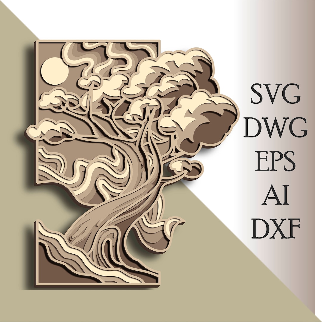 3D Tree of Life Multilayer SVG/ Tree of Life Cut File/ 3D Layer ...