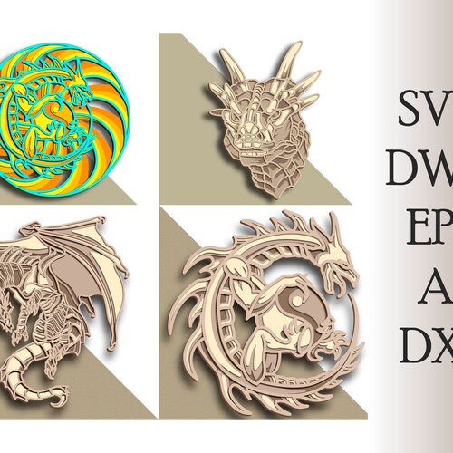 Dragon Multilayer SVG/ Dragon Cut File/ 3D Layer/ Plywood - Etsy