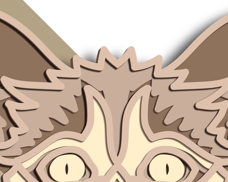 Cat Multilayer SVG/ Cat Cut File/ 3D Layer/ Plywood Cutting/ | Etsy