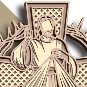 Divine Mercy Multilayer SVG/ Divine Mercy Cut File/ 3D Layer/ Plywood ...