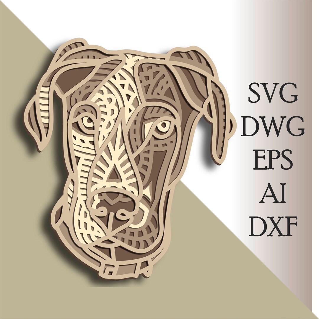Dog Multilayer SVG. Laser Cut File. Layer Construction. Plywood Cutting ...