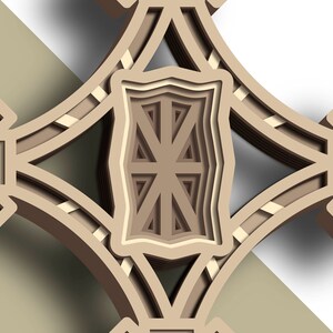 Cross Multilayer SVG/ Cross Cut File/ 3D Layer/ Plywood Cutting/ Paper ...