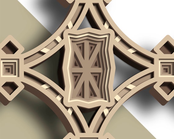 Art & Collectibles Cross multilayer SVG/ Cross cut file/ 3D layer ...