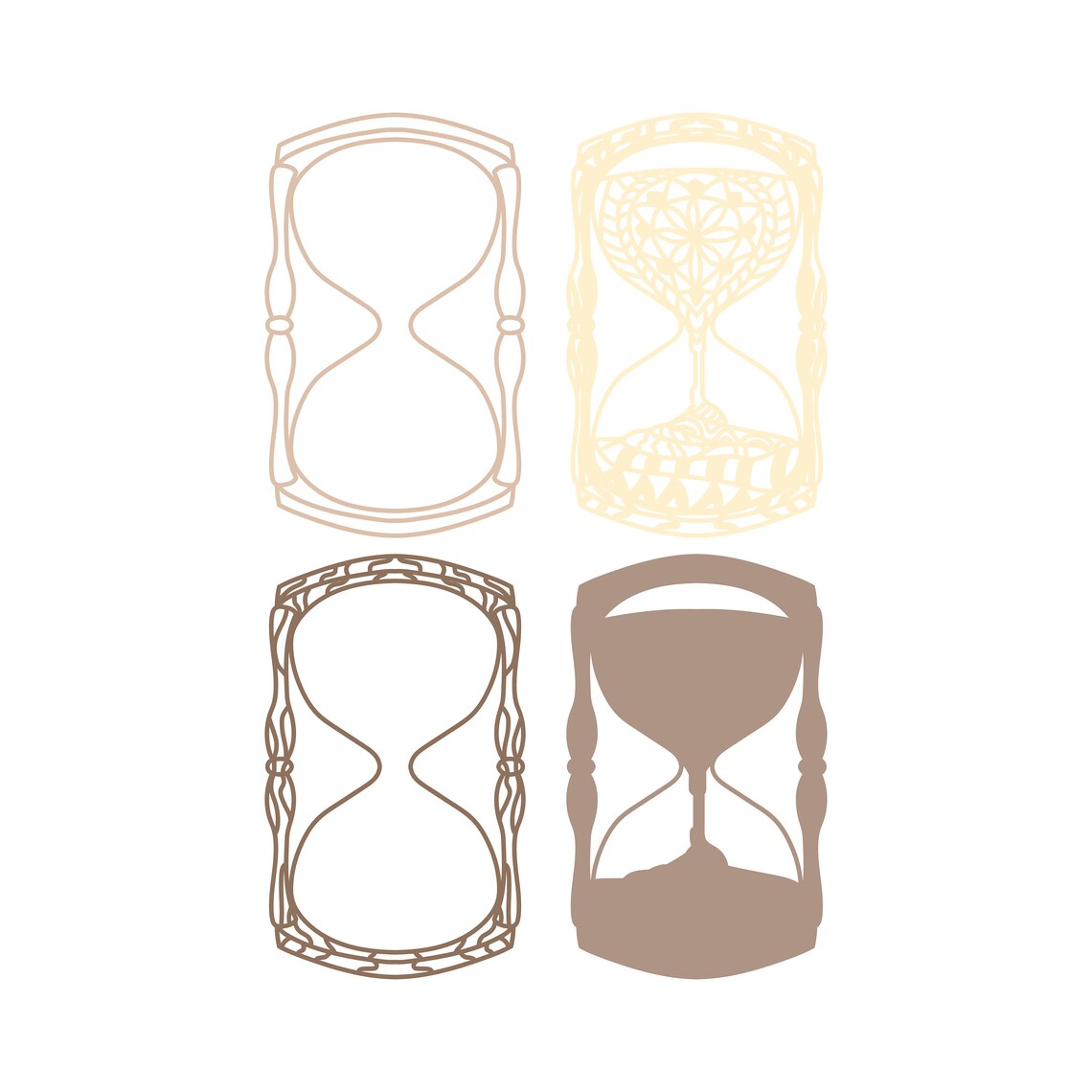 Hourglass Multilayer SVG/ Hourglass Cut File/ 3D Layer/ - Etsy