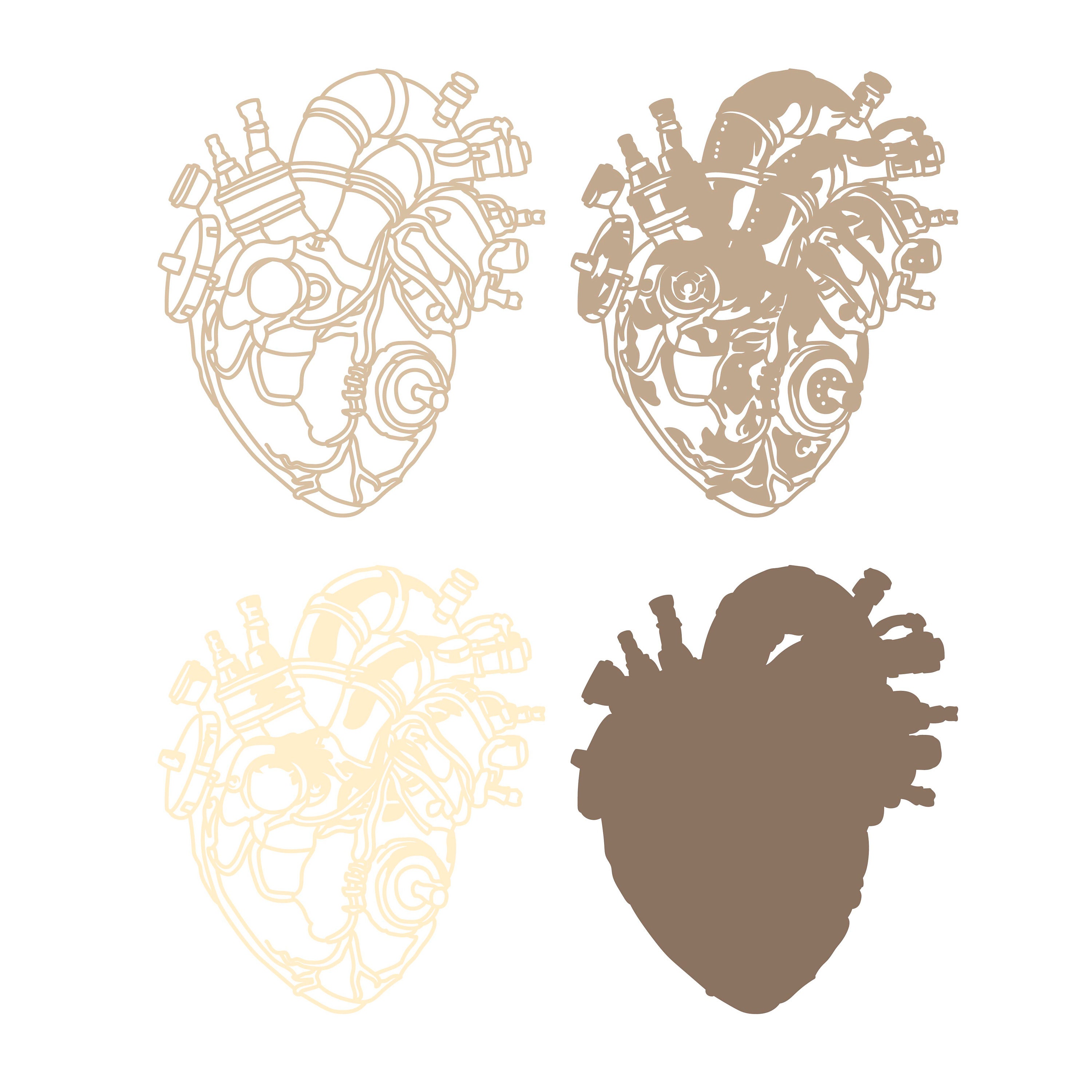 Heart Multilayer SVG. Laser Cut File. Layer Construction. Plywood ...