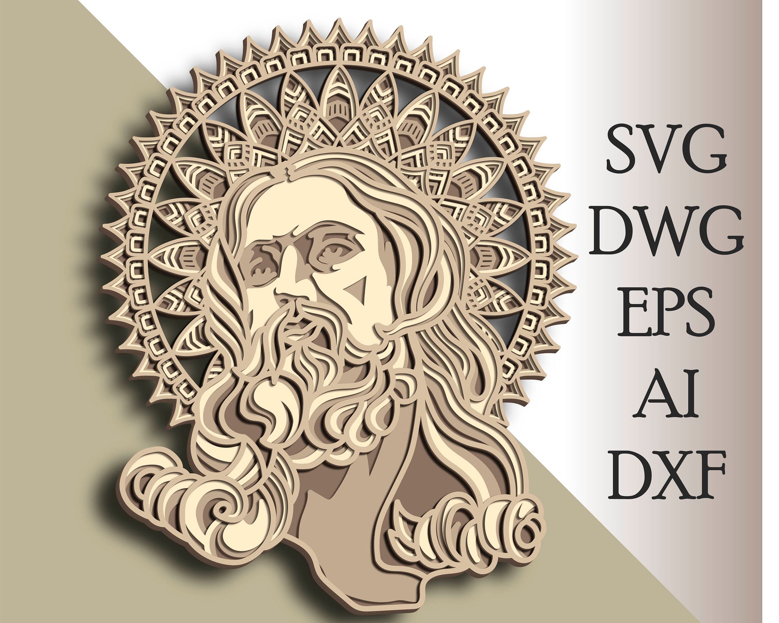 Jesus Multilayer SVG/ Jesus Cut File/ 3D Layer/ Plywood | Etsy