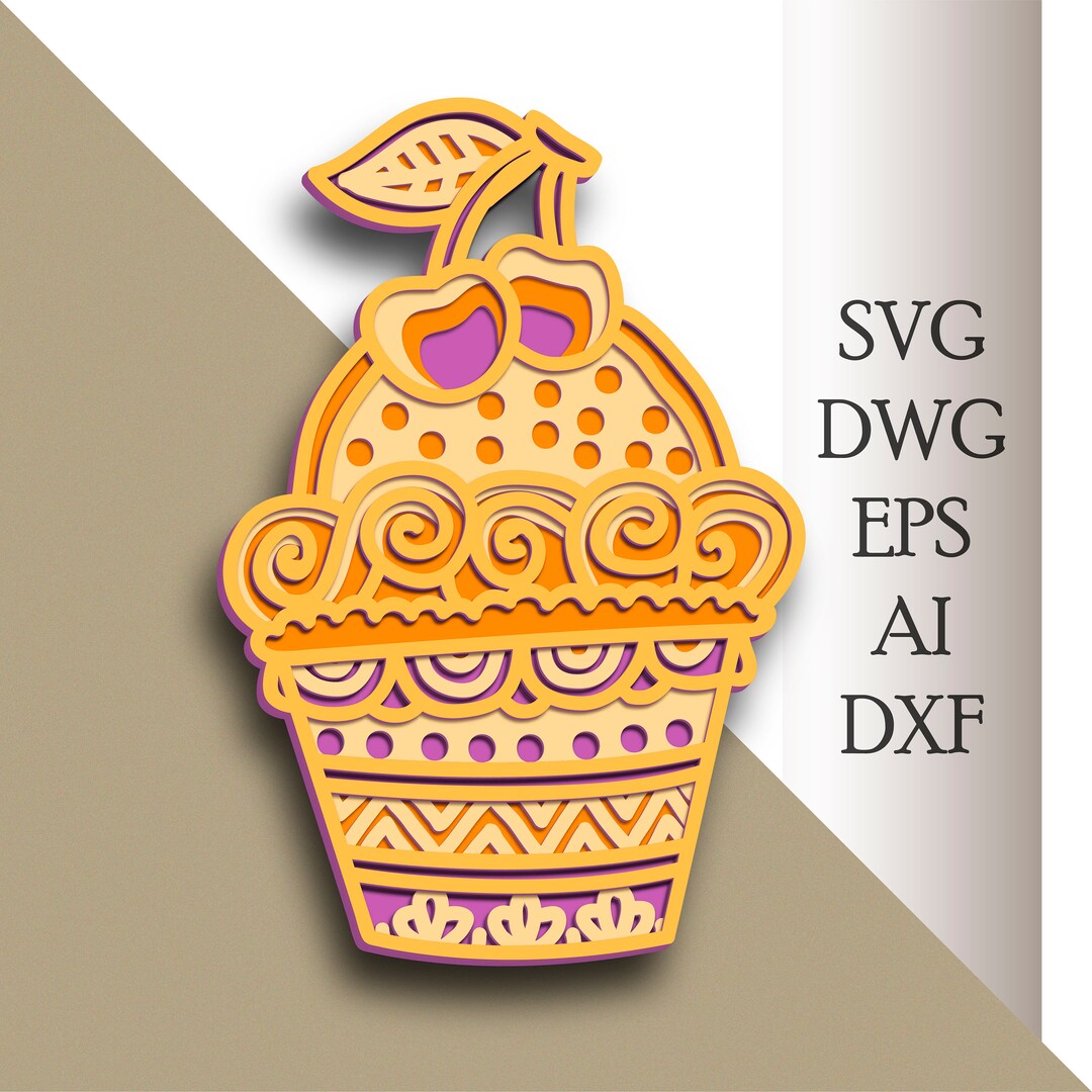 Cake Multilayer SVG/ Cake Cut File/ 3D Layer/ Plywood Cutting/ Paper ...