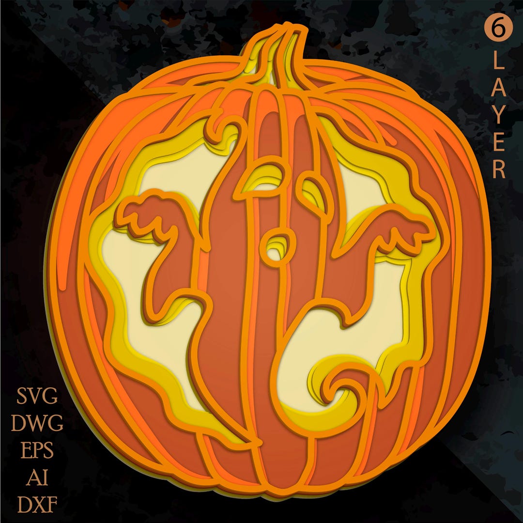 Pumpkin Multilayer SVG. Laser Cut File. Layer Construction. Plywood ...