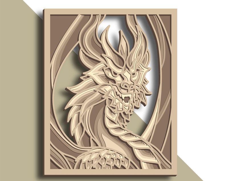 Dragon Multilayer SVG/ Dragon Cut File/ 3D Layer/ Plywood - Etsy