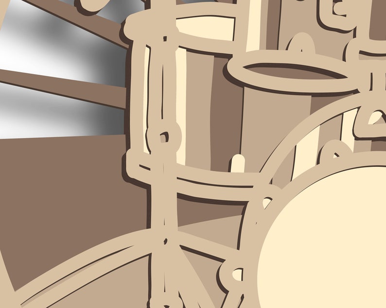 Drums Multilayer SVG/ Drums Cut File/ 3D Layer/ Plywood - Etsy