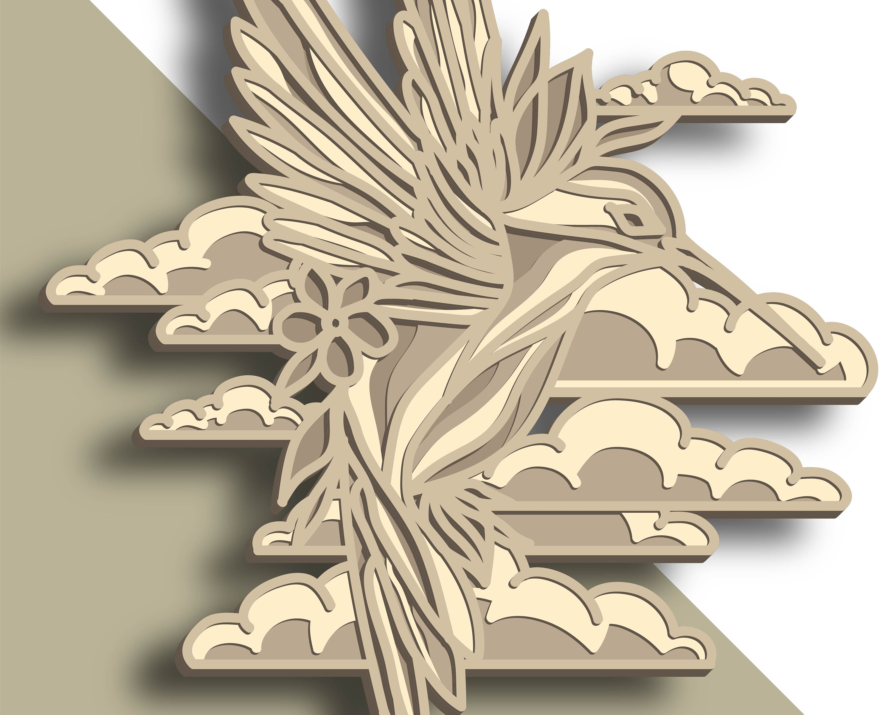 Colibri Multilayer SVG/ Colibri Cut File/ 3D Layer/ Plywood - Etsy
