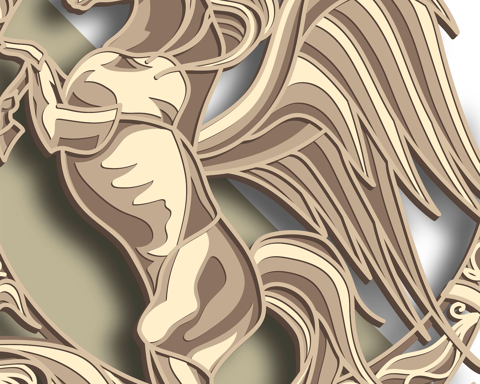 Unicorn 3D Multilayer SVG/ Unicorn Zentangle Cut File/ 3D - Etsy