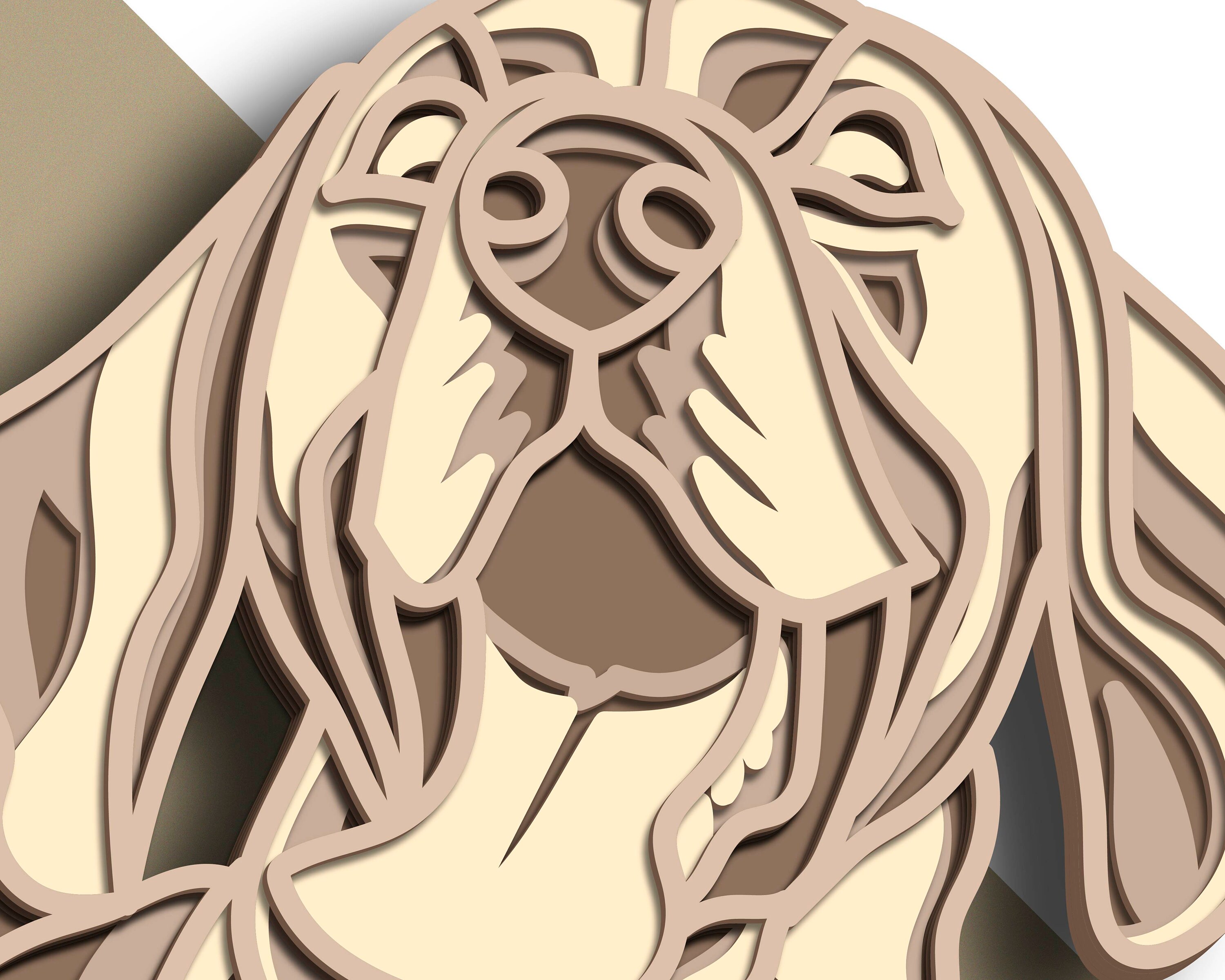 Beagle SVG Multilayer. Laser Cut File. 3D Mandala. Paper Cutting. CNC ...