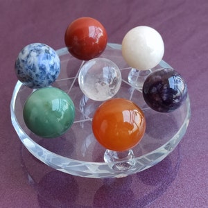 7 Chakra Set, Polished Stone Balls, Seven Chakras Stones, Carnelian ...