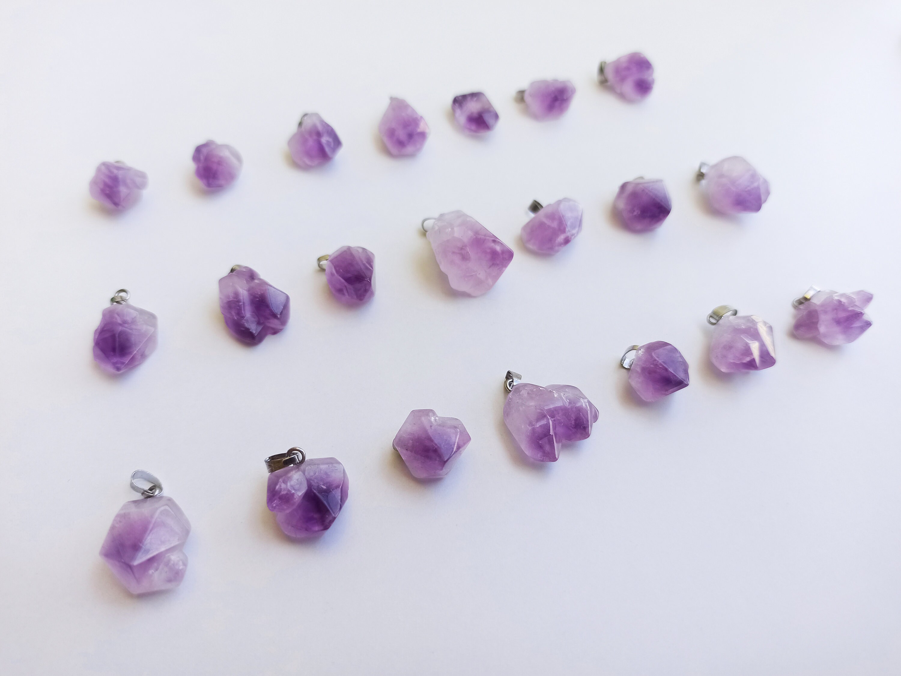 Natural Raw Amethyst Pendant Raw Untreated Amethyst Teeth - Etsy