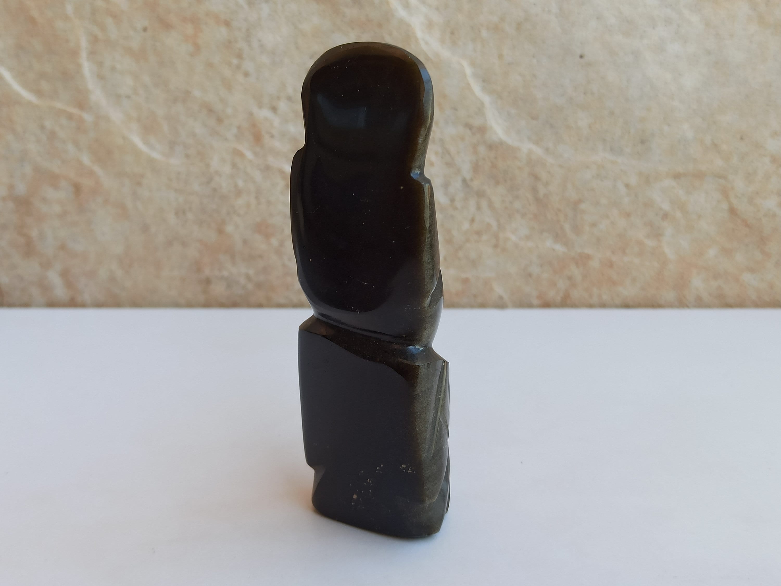 Black Obsidian Inca God Figurine: Hand Carved Crystal Sculpture - Etsy