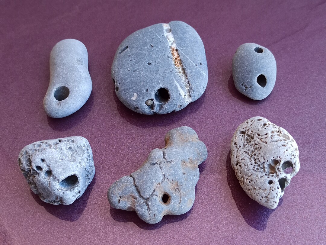 Natural Hag Stone: Irish Wishing Amulet, Chicken God Stone - Etsy