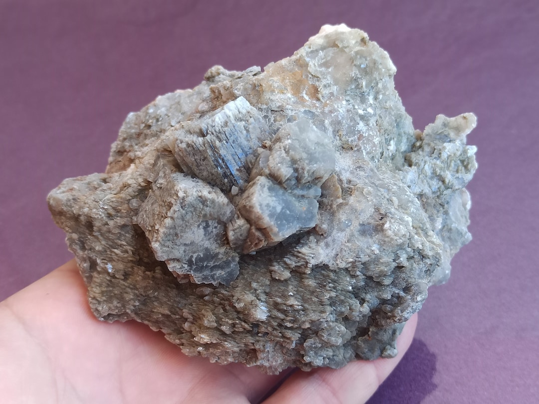 Raw Spanish Aragonite Mineral in Gypsum: Large Grey Gemstone - Etsy
