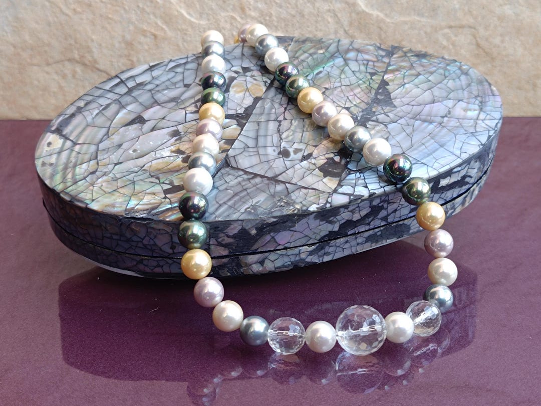 10 Mm 925 Silver Mallorca Pearl Necklace, Mallorca Pearls, Rounded ...