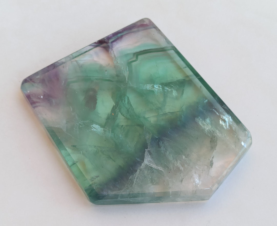 Genuine Fluorite, Green and Purple Fluorite, Raw Slice Crystal ...