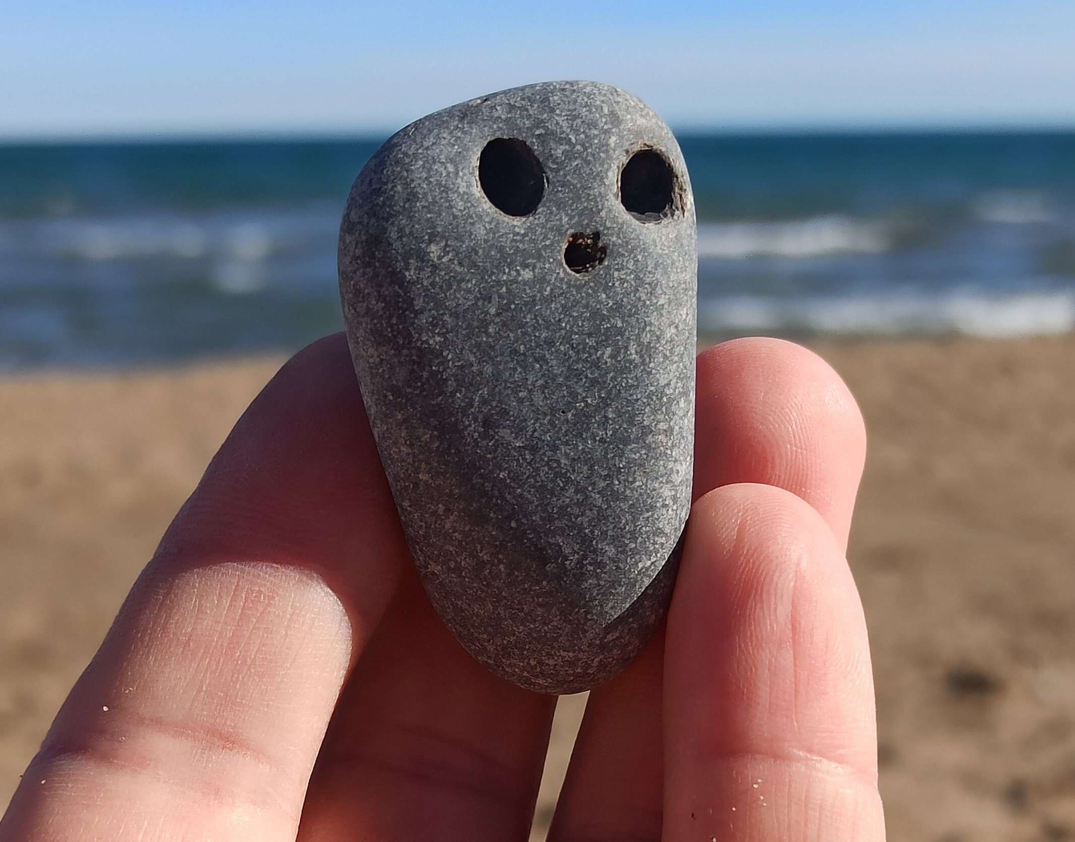 Head Shaped Stone, Chicken God Stone Ghost Stone, Big Mouth and Eyes ...
