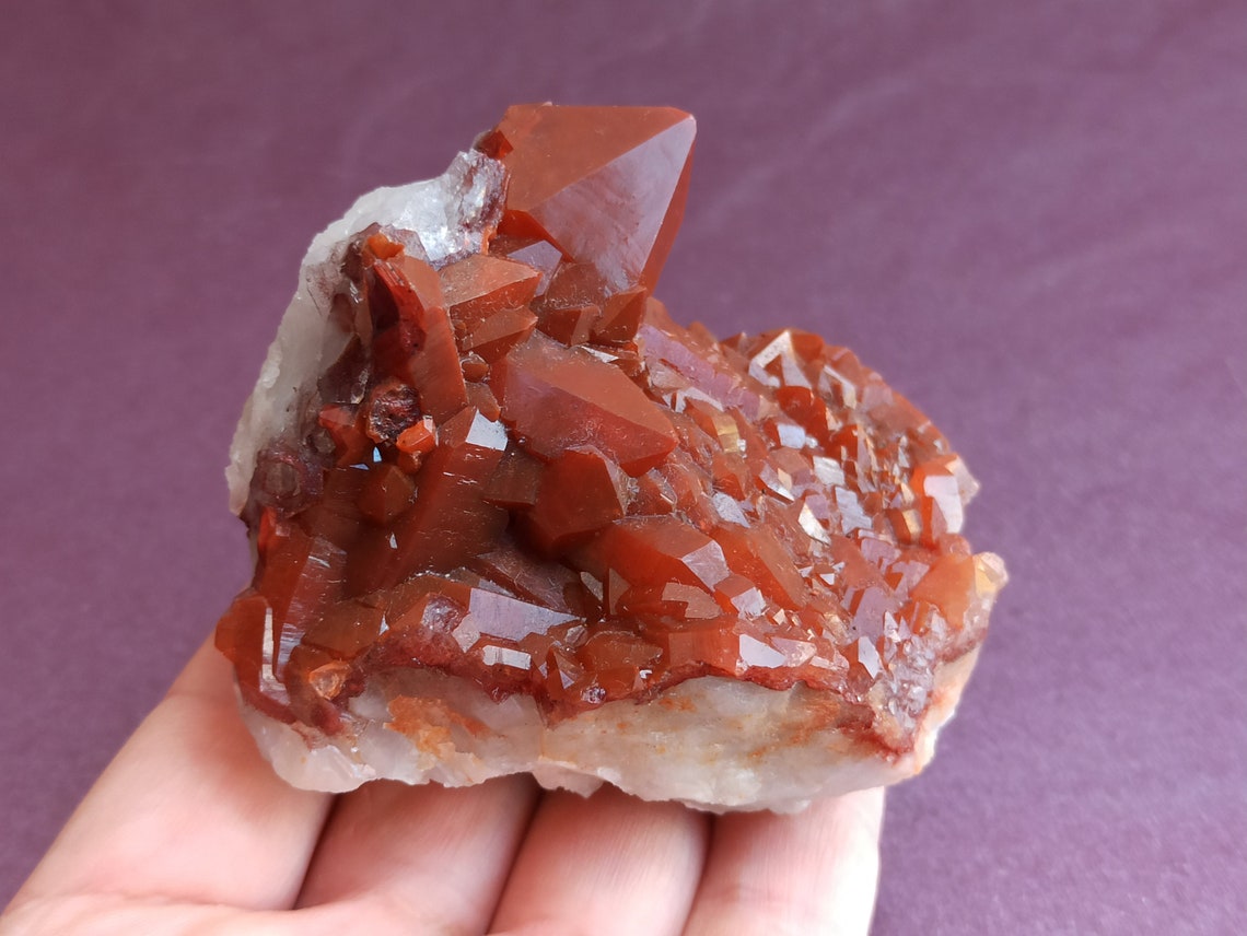 Rare Eisenkiesel Quartz Crystal: Raw Jacinta De Compostela Geode ...