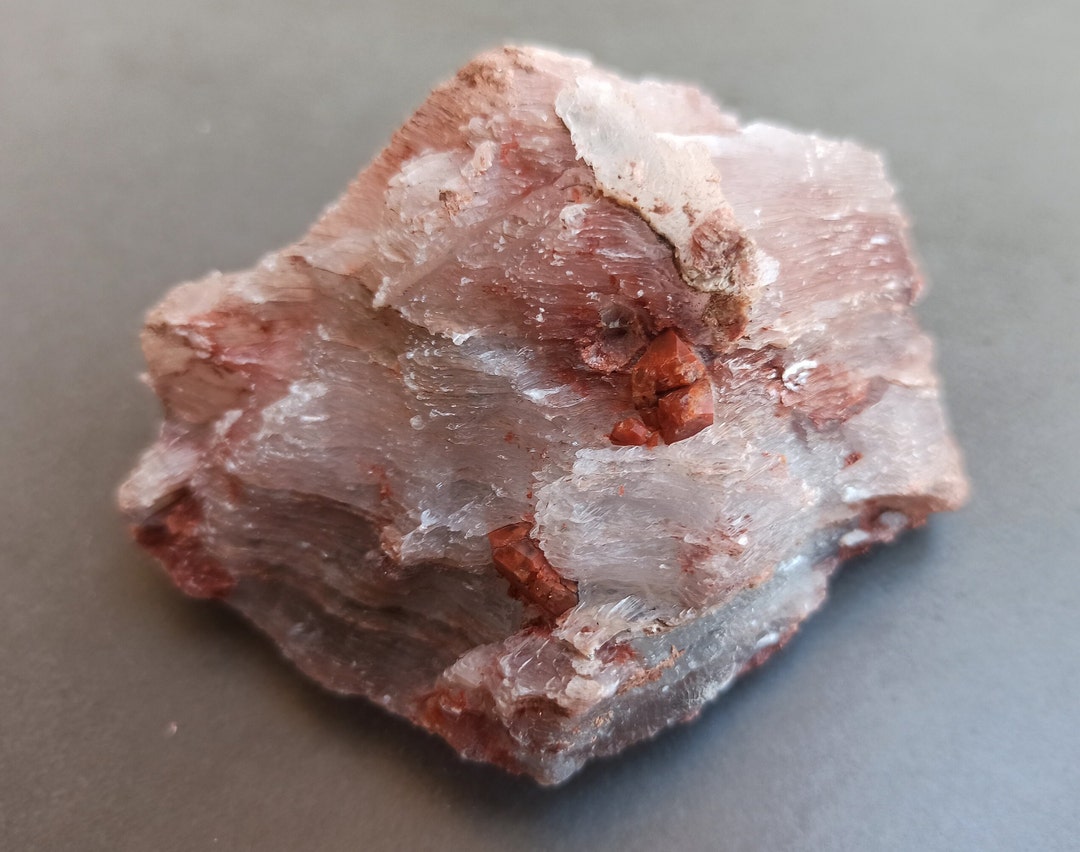 RARE Gypsum Mineral With Eisenkiesel Quartz Crystals, Raw Gypsum ...