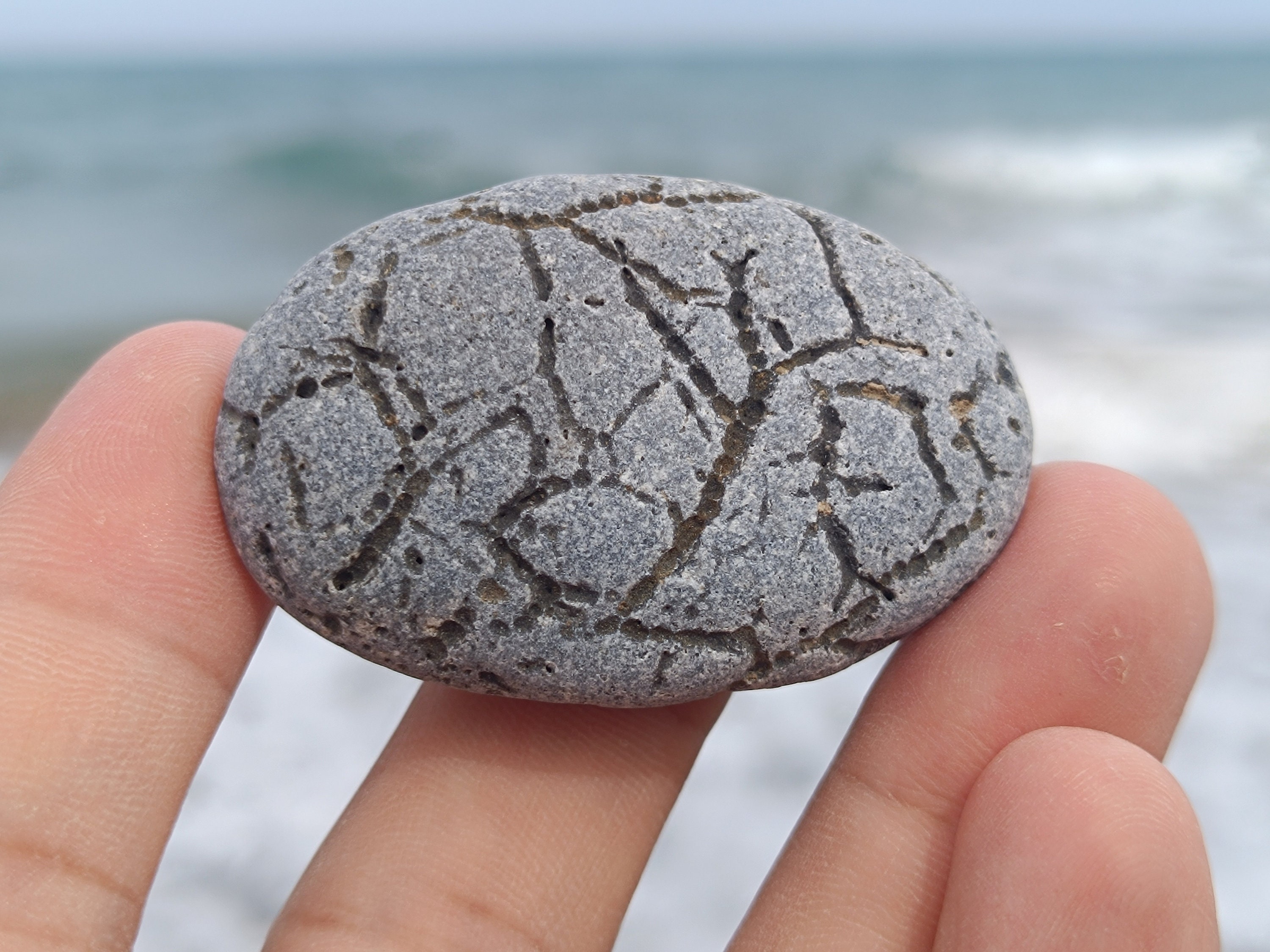 Sea Wish Stone: Natural Pattern Anti-stress Amulet - Etsy