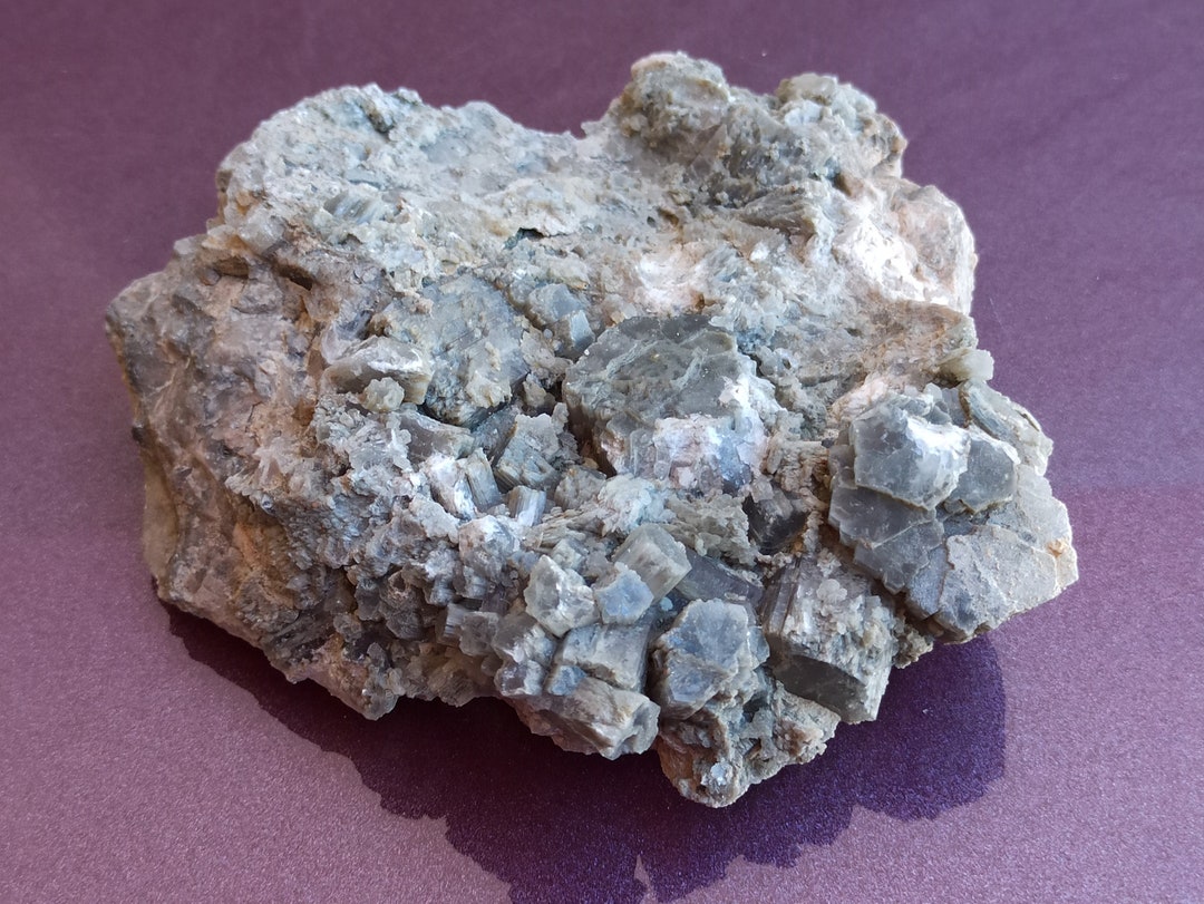 Aragonite Mineral in Gypsum, Rare Grey Aragonite, Raw Large Aragonite ...