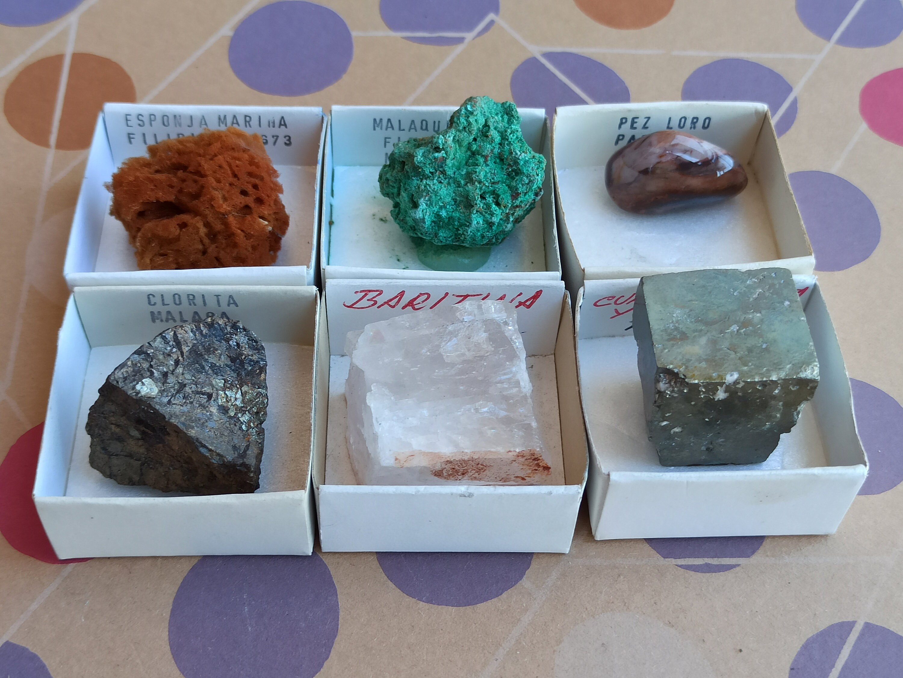 Minerals Collection SET of 9 Malachite Agate Chlorite - Etsy