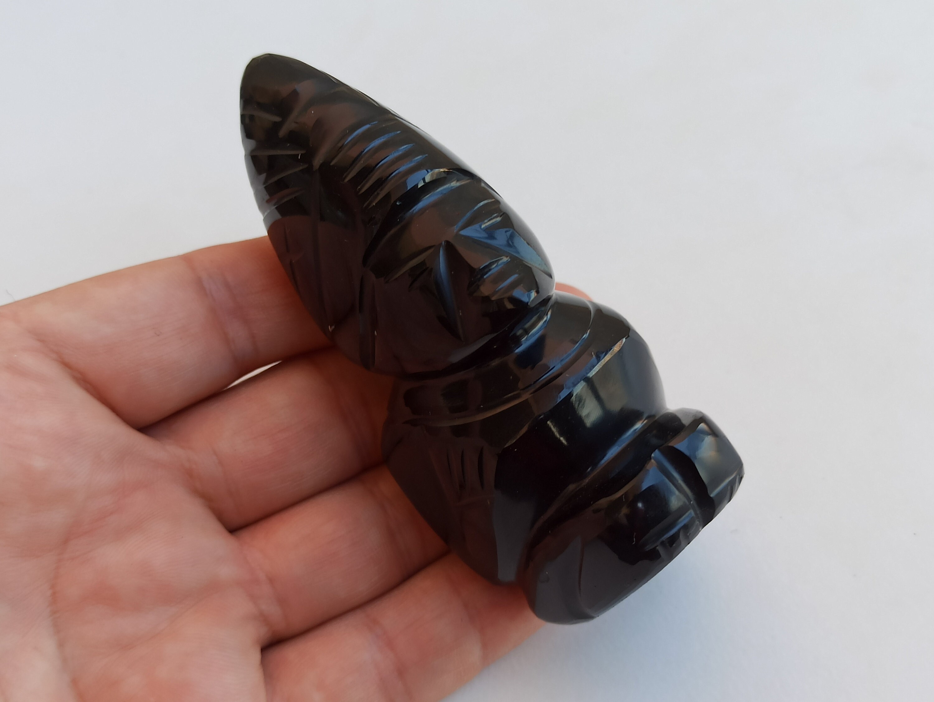 Black Obsidian Inca God Figurine: Hand Carved Crystal Sculpture - Etsy