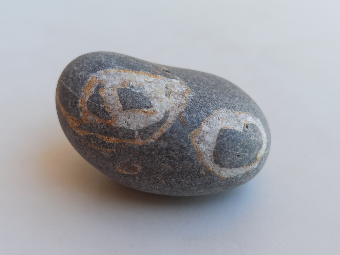 Rare Heart Beach Stone: Smiling Face Wish Stone - Etsy